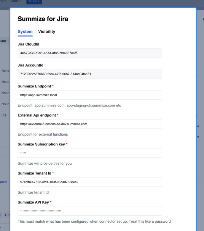 Setting up the Jira integration on Summize