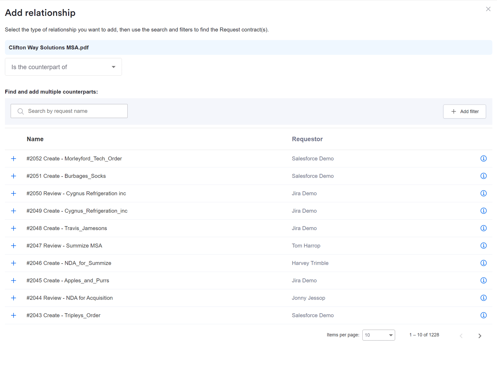 How to use Contract Relationships in Repository