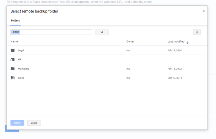 How to configure the Google Drive backup