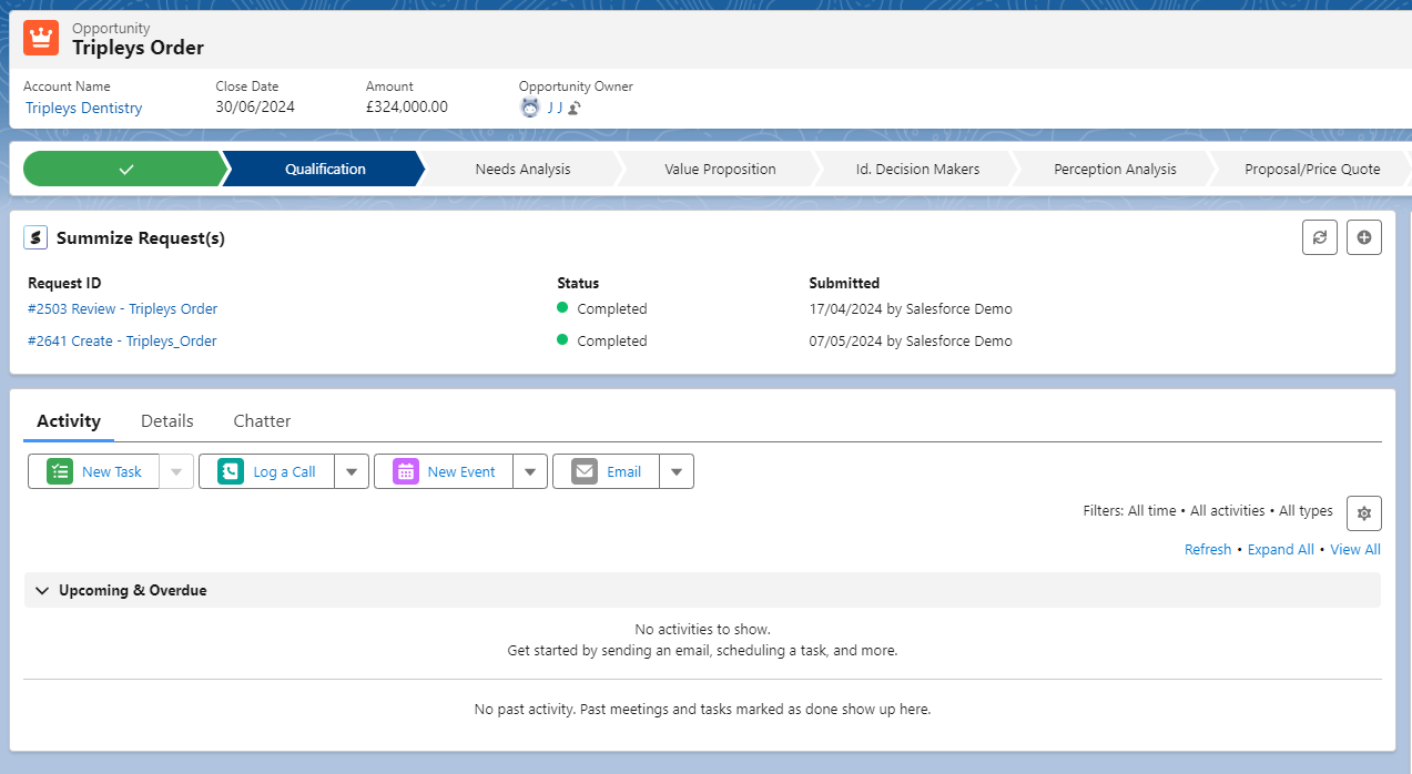 How to map Salesforce fields in Request Templates
