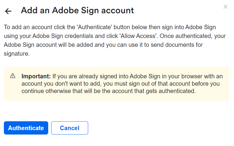 Integrating Summize with Adobe Sign