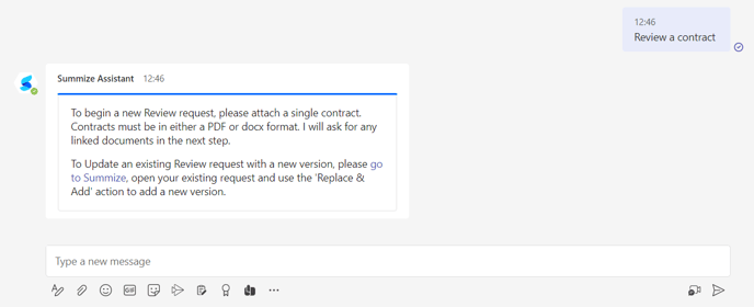 Summize Assistant Bot in Teams