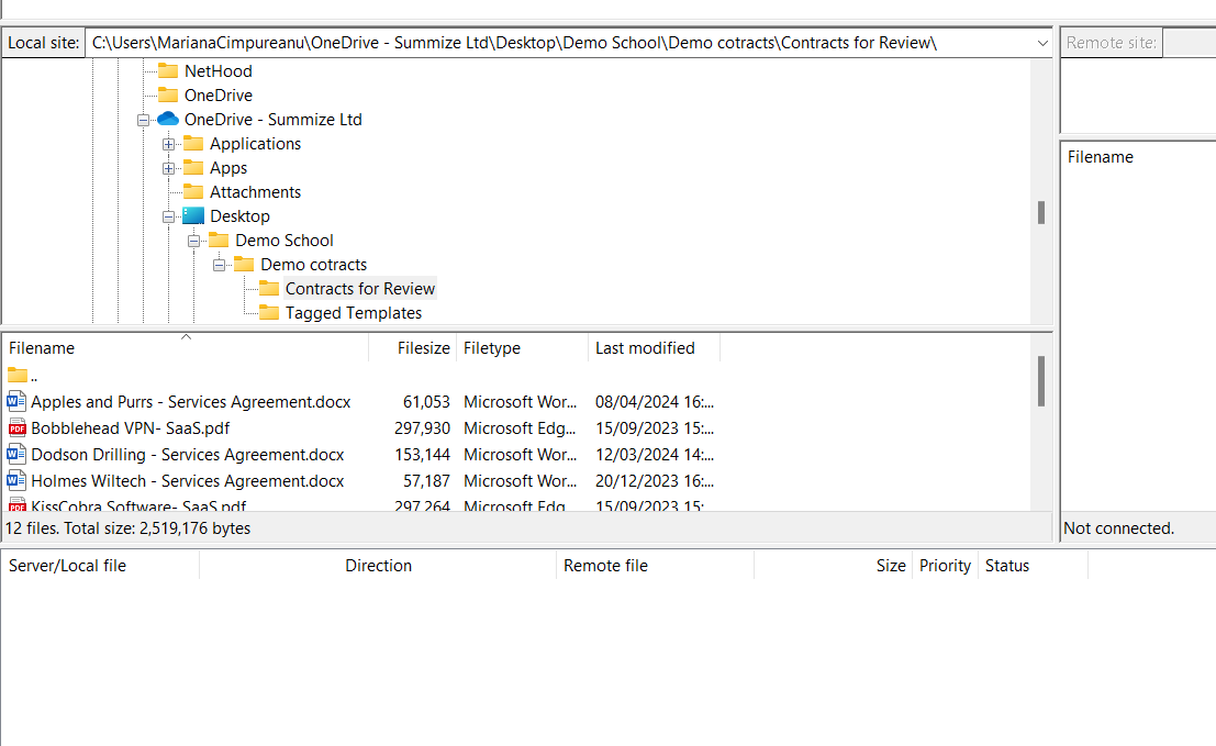 Bulk Importing Contracts: How to Use FileZilla